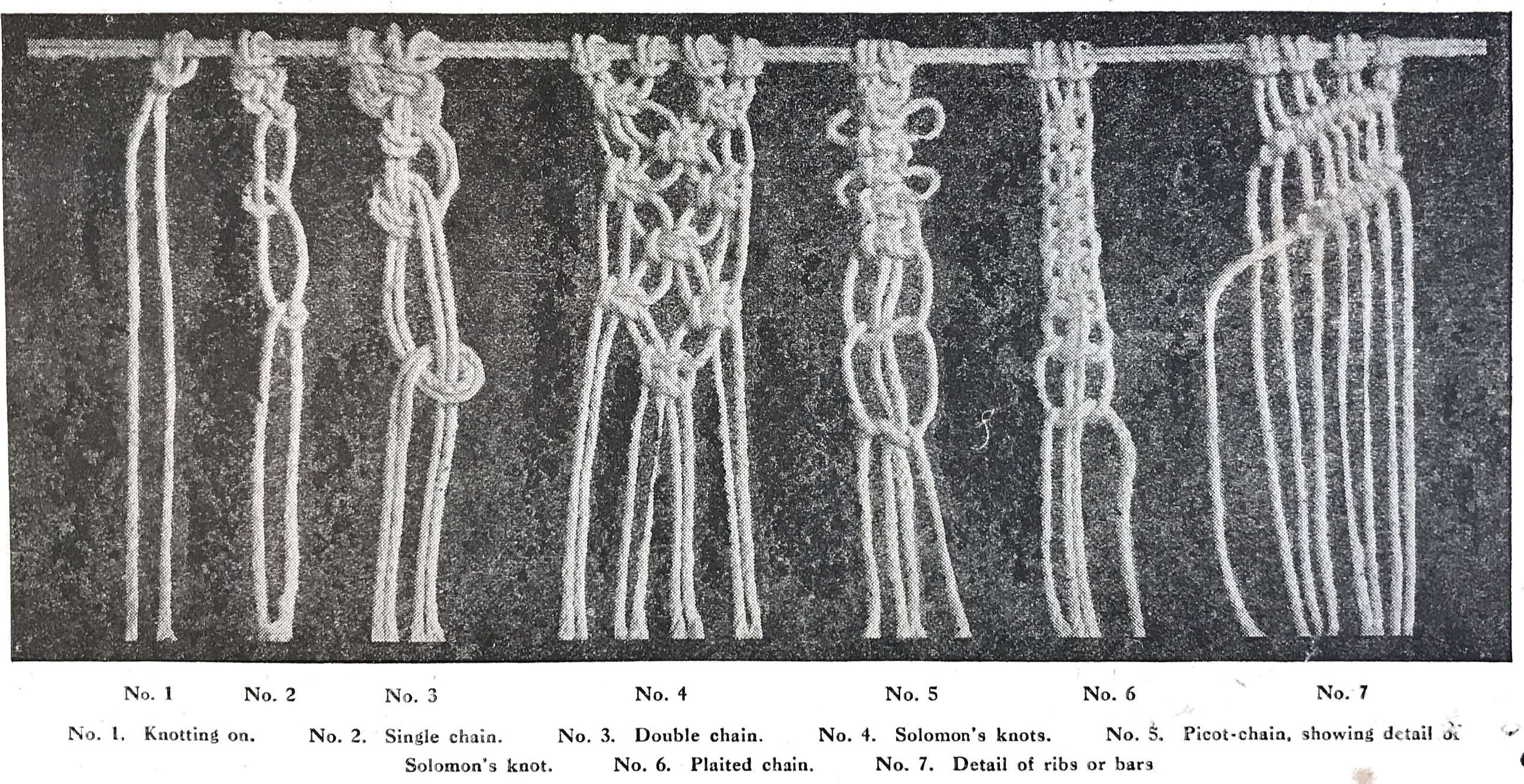 1913- The Renaissance of Macrame- Free Handbag Pattern – Wearing ...