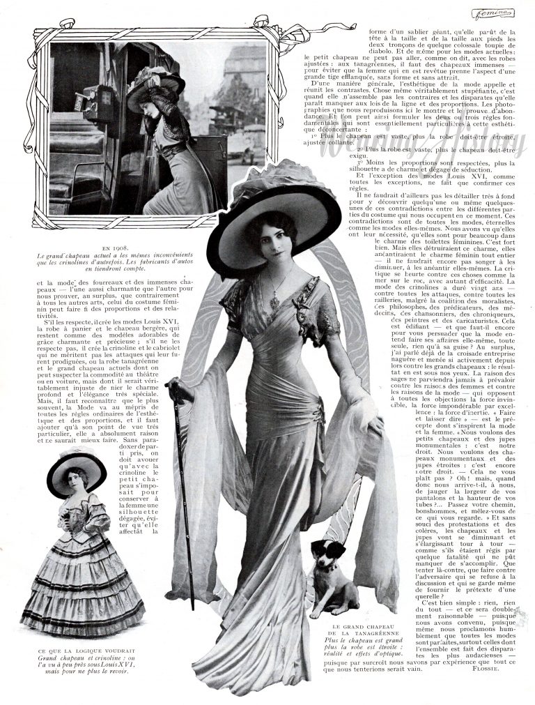 Contradictions of Fashion- the Form Fitting Dress and the Gigantic Hats ...