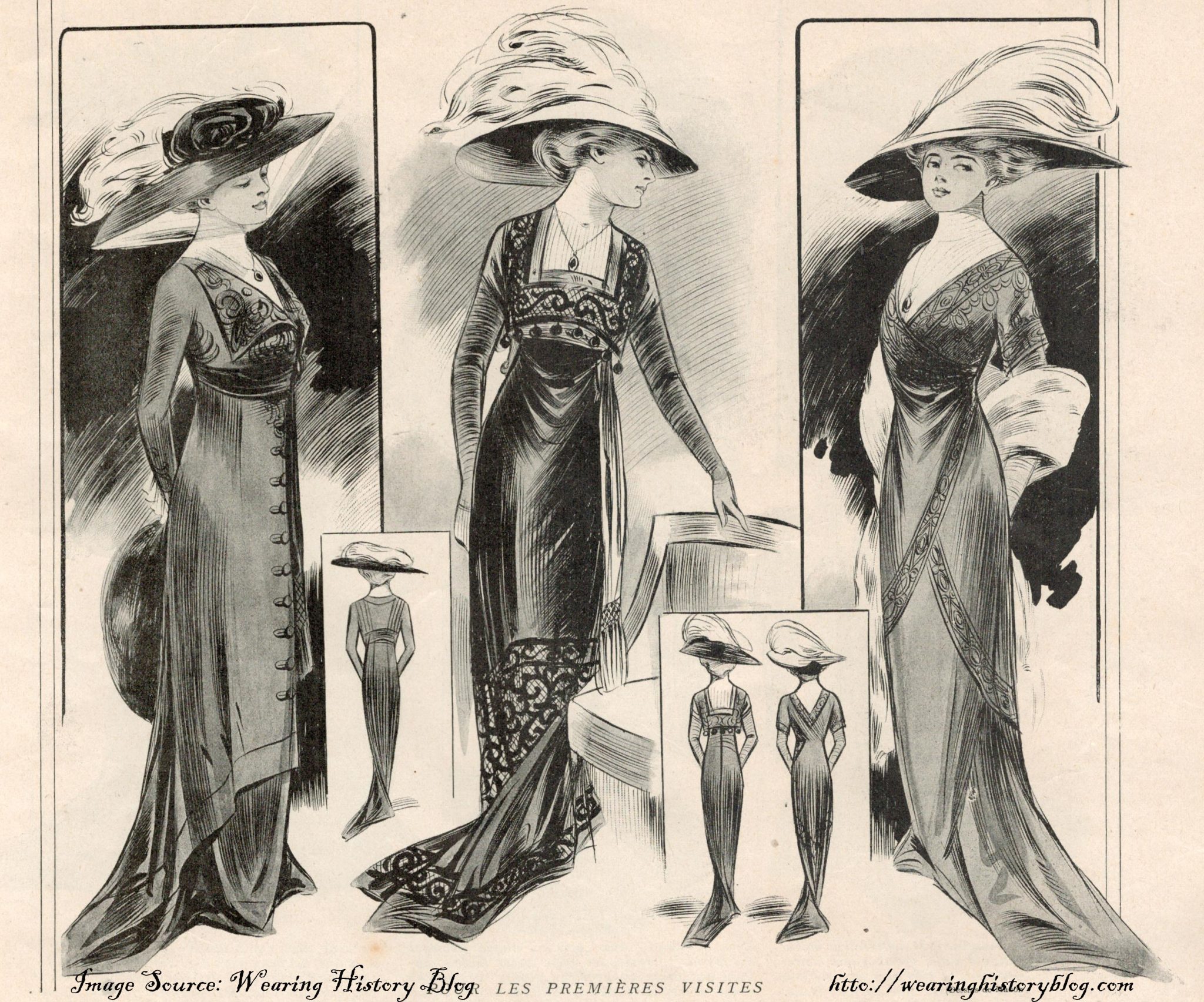 French Fashions from October, 1908 – Wearing History® Blog