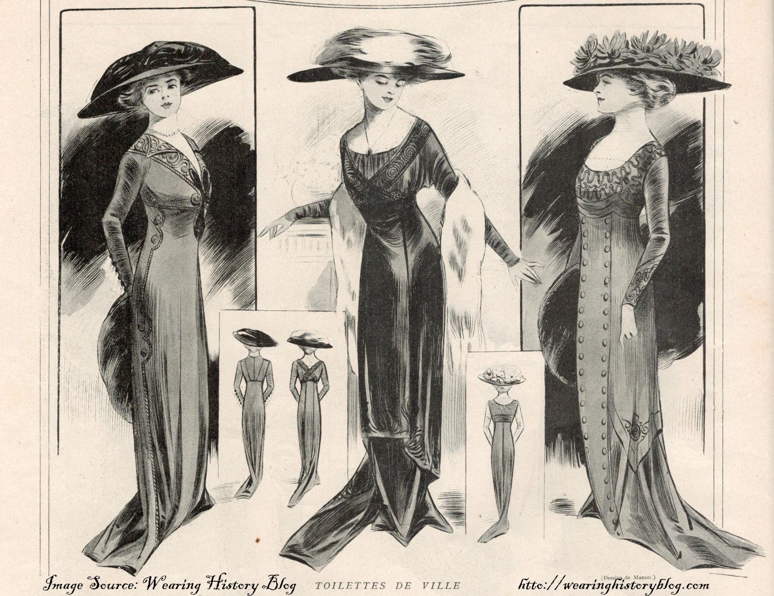 French Fashions from October, 1908 – Wearing History® Blog