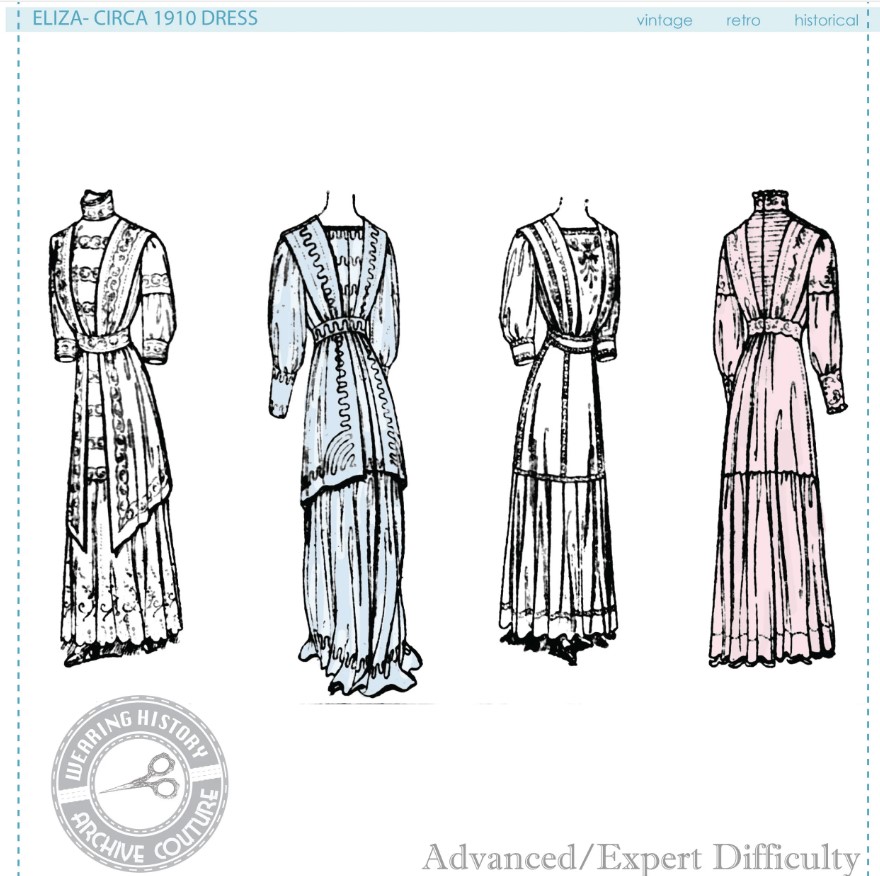 Eliza 1910s Dress Pattern- Finally with Photos! – Wearing History® Blog