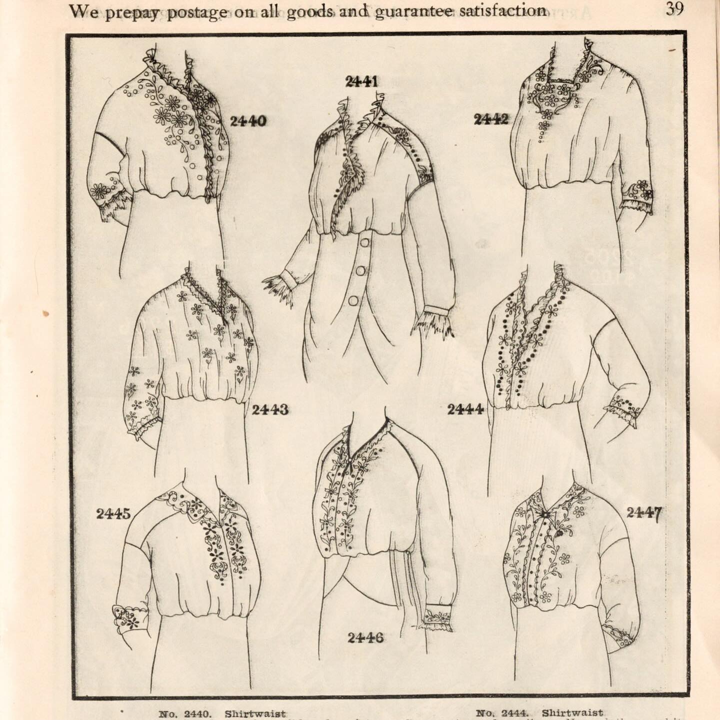 1914- Pre-Printed Fabric Blouses to Embroider – Wearing History® Blog